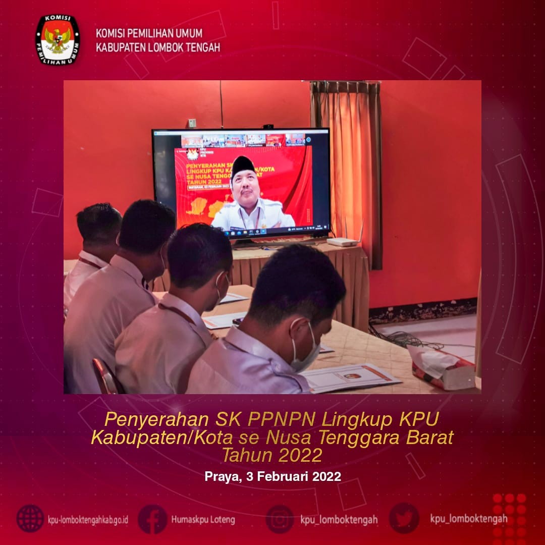 KPU KAB-LOMBOKTENGAH - Penyerahan Surat Keputusan Pegawai Pemerintah ...